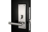 China 55mm Backset Hotel Electronic Door Lock Keyless 2 Brass Computer Keys for sale