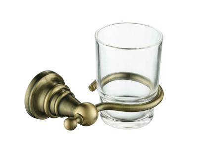 Sustentador de tumbler para baños de hotel de latón antiguo de base metálica resistente a la corrosión