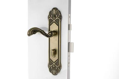 China Residencial Mortise Lockset / Mortise Style Lock Spray Alluvia Gold à venda