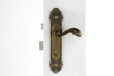 China Residencial Mortise Lockset / Mortise Style Lock Spray Alluvia Gold à venda