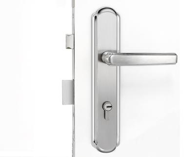 Cina Serratura di porta in acciaio inossidabile satinato con maniglia a leva da 116 × 55 mm in vendita