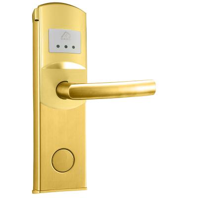 Cina Moderna carta di chiusura elettronica per porte in lega di zinco / chiave aperta con finitura in oro PVD in vendita