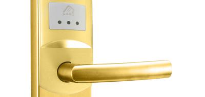 Cina Moderna carta di chiusura elettronica per porte in lega di zinco / chiave aperta con finitura in oro PVD in vendita