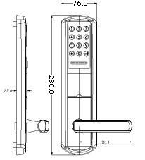 Cina Card Open Dipinto 38mm 50mm Smart Door Lock in vendita