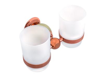 중국 상업용 듀플 텀블러 홀더 로즈 골드 컬러 호텔용 욕실 제품 판매용