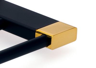 Cina Accessoio per bagno in ottone massello doppio bar di asciugamani per bagno con rivestimento in oro in vendita