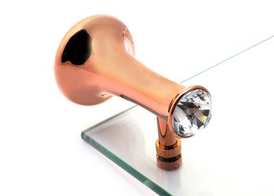 Cina Legatura di zinco e cristallo accessori da bagno mono vetro ripiano piastra oro rosa in vendita