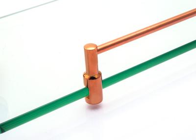 Cina Legatura di zinco e cristallo accessori da bagno mono vetro ripiano piastra oro rosa in vendita