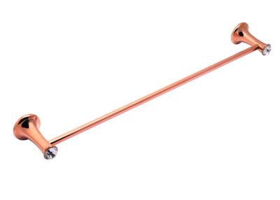 Cina Alloia di zinco e cristallo accessori per bagno singolo bar di asciugamani piastra oro rosa in vendita