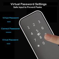 China Combination Smart Door Lock Remote Control For Front Door Silver/Black Optional for sale