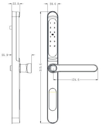 China Bluetooth vingerafdruk Passcode Deur slot Waterdicht Hof Met Gateway Control Te koop