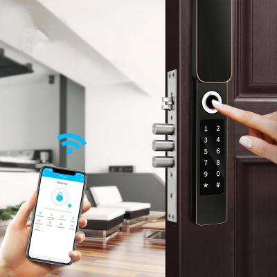 China Área exterior do pátio Código de impressão digital Wifi Fechadura de porta impermeável IP68 liga de alumínio à venda