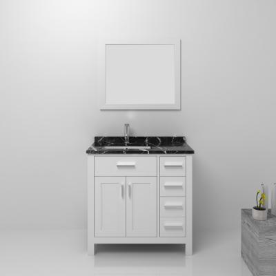 China Home Furniture Vanity MDF Hotel Bathroom Mirror Cabinet with Basin for sale