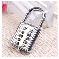 China Mini Push Button Code Resettable Combination Padlock 10 Pin Sports Locker for sale