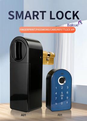 China Smart Digital Door Lock  Automatic Intelligent Lock Core WiFi Bluetooth Aluminium for sale