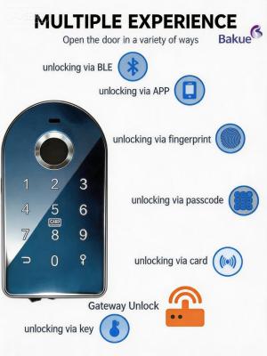 China Black Smart Digital Door Lock Wireless Bluetooth Keyboard Business Residential Doors for sale