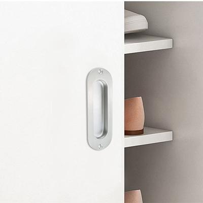 China Oval Stainless Steel Flush Hidden Finger Pull Handles for sale