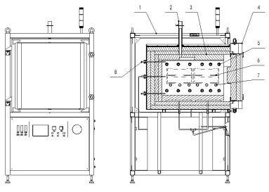MBF40-10N Atmosphere Box Furnace showing chamber structure and heating elements