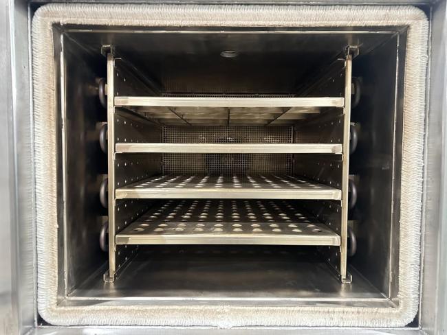 HRF216-05N Nitrogen Oven side view showing dimensions and construction