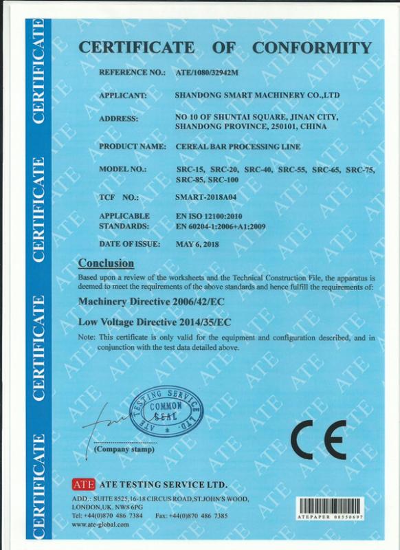 CE - SHANDONG SMART MACHINERY CO., LTD.