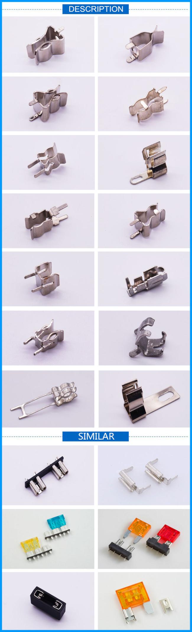PC Board Tin Nickel Plated Brass Glass Fuse Clip For 5x20mm Ceramic Fuse 10A 250V 1