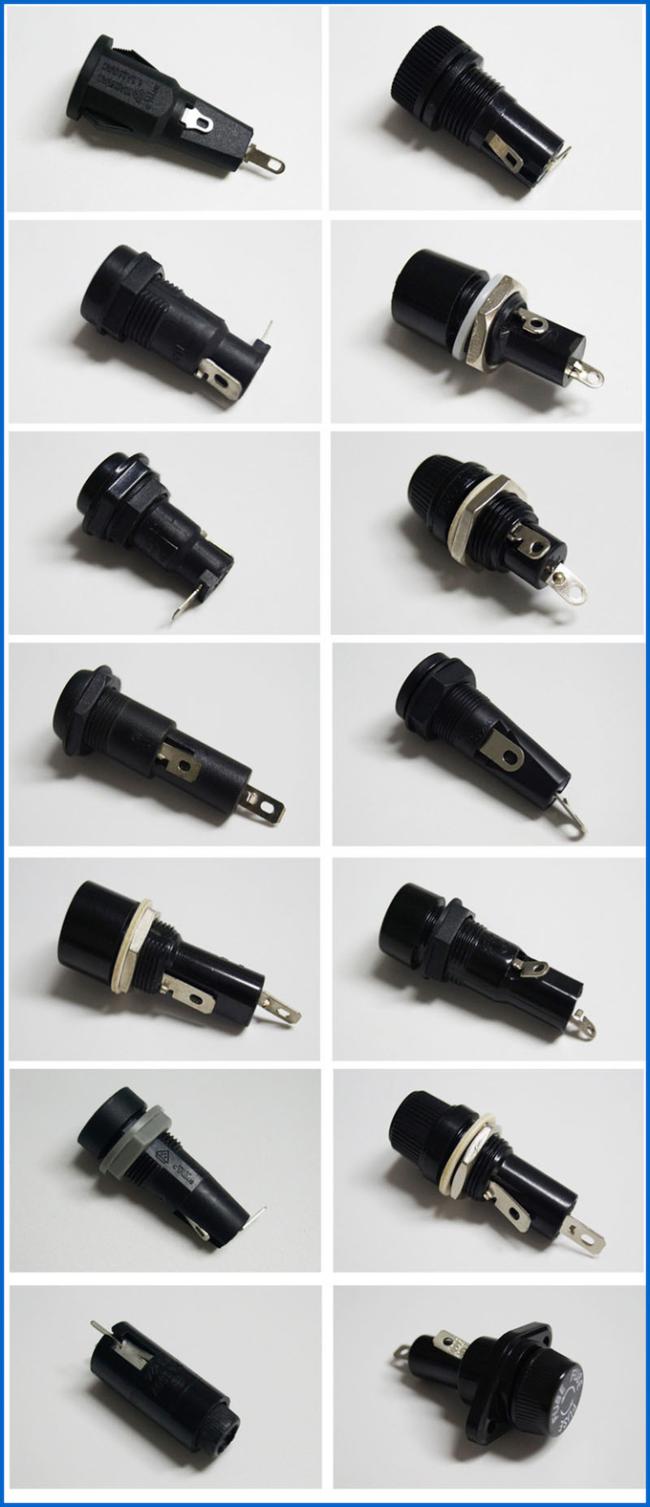 3AG Screw Driver Slot Extractor PCB Mount Fuse Holder Thermoplastic 6x30mm 3