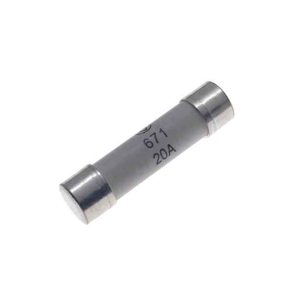 Lien de fusible de Tube en céramique à soufflage lent de cartouche de 6x25mm 20A 75V avec le capuchon plaqué argent de cuivre