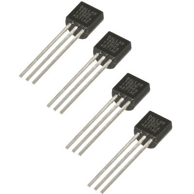 중국 3 핀 온도 센서 DS18B20 프로그래밍 해상도 1- 와이어 디지털 온도 측정기 GXCAS18B20 9-12비트 TO-92 판매용