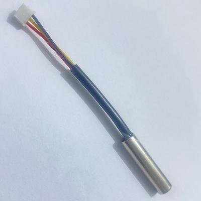 China 6x25mm Nickel Plated Brass Housed DS18B20 Temperature Sensor GX18B20 Digital Sensor With 50mm 26AWG 3 Core Cable for sale
