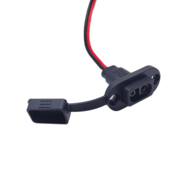 E-Bike Electric Scooter Solar Battery Charger Extension Quick Connect SAE Cable Power Connector Socket With Dust Cap