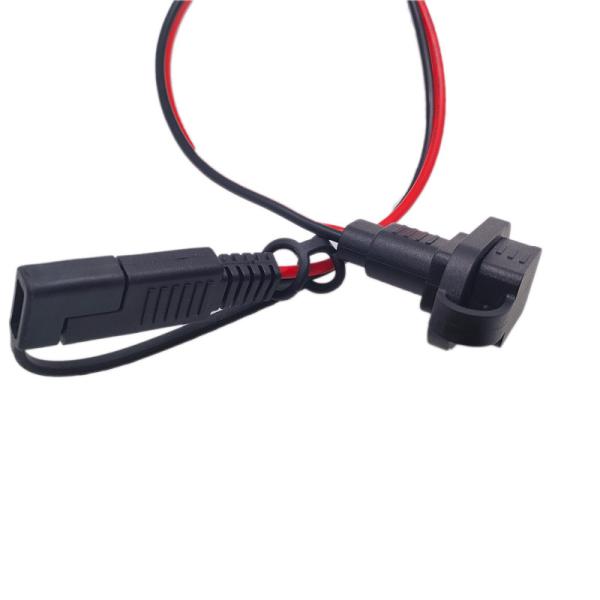 E-Bike Electric Scooter Solar Battery Charger Extension Quick Connect SAE Cable Power Connector Socket With Dust Cap