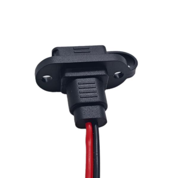 E-Bike Electric Scooter Solar Battery Charger Extension Quick Connect SAE Cable Power Connector Socket With Dust Cap