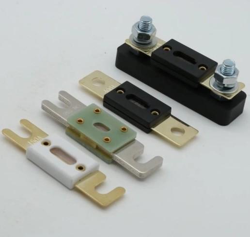 Piastra d'oro ANL Stud Mount Bolt Down Fuse 100A 125A 150A 200A 250A 300A 350A 400A 450A 500A Per l'automobile Marina Audio Video Auto