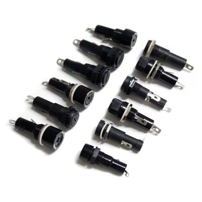 China Screw Cap Chassis 6.3A 10A 5x20mm 6x30mm 10x38mm 2AG 3AG 5AG Ceramic Glass Tube Bayonet Panel Mount Fuse Holder for sale