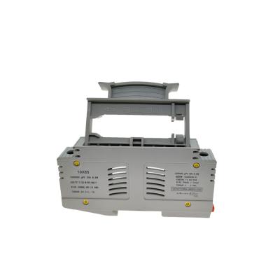 China Din Rail Insert 1500VDC Solar PV Fuse Holder Box Block for 10x65mm Cartridge Fuse 2-35A for sale