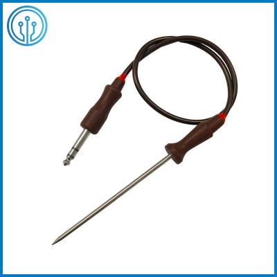 China 100K 4070 2.5mm Mono Plug Ambient Temperature Probe Meat Temperature Sensor 380C for sale