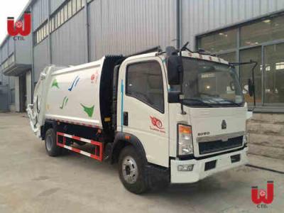 China Feuergebühren-Lasts-LKW 3.5T der Rückseiten-6CBM lehnen Verdichtungsgerät-Fahrzeug ab zu verkaufen