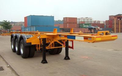 中国 三半車軸ISO 1x40ftのトラックのトレーラー25tの輸送箱のトレーラー 販売のため
