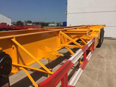 中国 三半車軸ISO 1x40ftのトラックのトレーラー25tの輸送箱のトレーラー 販売のため