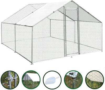 China Large Walk In Chicken Cage Run Chicken Coop Run House Shade Cage 4x3m with Roof Cover Backyard for sale