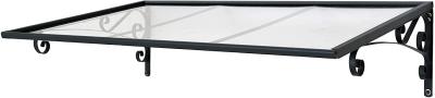 China Rain Shelter 100x150cm Steel Frame Porch Door Canopy for sale