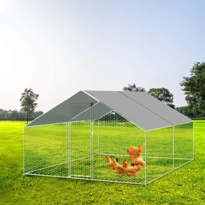 China Hot Galvanized Chicken Run Enclosure Hen House 9M² Park Grid 3X3M Steel Chicken Cage for sale