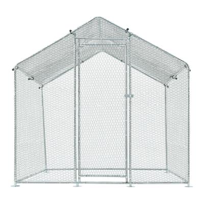 China 2M x 2M Metal Chicken Coop Walk in Cage Run House Shade Pen Chicken Cage With Cover for sale