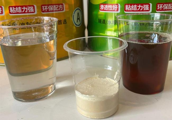 Epoxy resin grouting fluid application in concrete repair