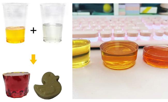 Epoxy grouting material ratio mixing method demonstration