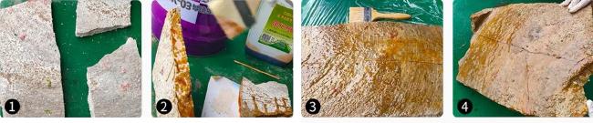 Epoxy grouting material application results