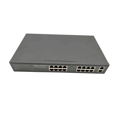 China 16 interruptor 10/100/1000M Unmanaged 30W Gigabit Ethernet do ponto de entrada dos portos PSE à venda