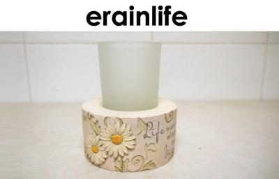 Cina Decorazione domestica diritta beige della resina della candela dei supporti ambientali del bastone in vendita