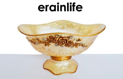 Cina L'ornamento alla moda del vassoio della frutta di Polyresin elabora il bello elemento domestico della decorazione in vendita