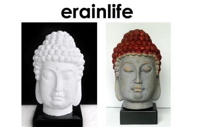 Cina Testa di decorazione domestica bianca di Buddha di polyresin degli accessori di Brown in vendita